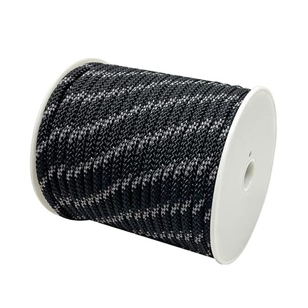 パラコード・ブラック 直径8mm NFB-45K・【要注意】本製品は身体確保用のクライミングロープ」あるいは「 墜落を止める目的 」として使用できません。・【用途】テント、天幕、キャンプなどのアウトドアレジャー以外でも何かと使えるロープです...