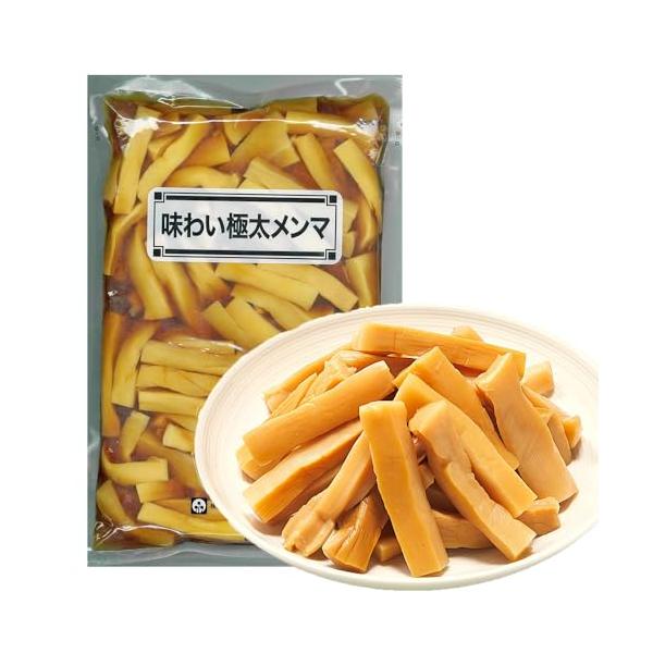 -/大袋/-・Size:大袋・?食べ応えのある極太メンマを堪能できる味付極太 メンマ 旨味が凄い じゅわっとジューシーな食べ応え。 おつまみにオススメです。 もちろんラーメンに つけ麺にも合います。 太切り メンマ ピリッとくるラー油の旨辛...