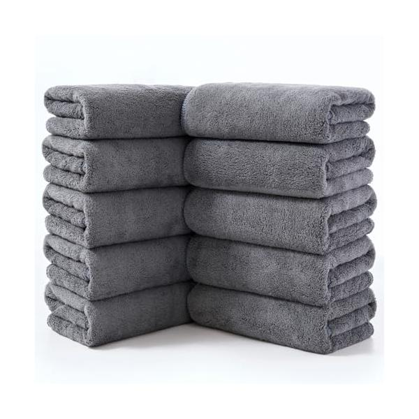 高級チャコールグレー/10枚セット/フェイスタオル 35*75cm/-・Color:チャコールグレー/10枚セットSize:フェイスタオル 35*75cm・パッケージ個数:1・フェイスタオル 10枚セットサイズ：約35×75cm、重量:約9...