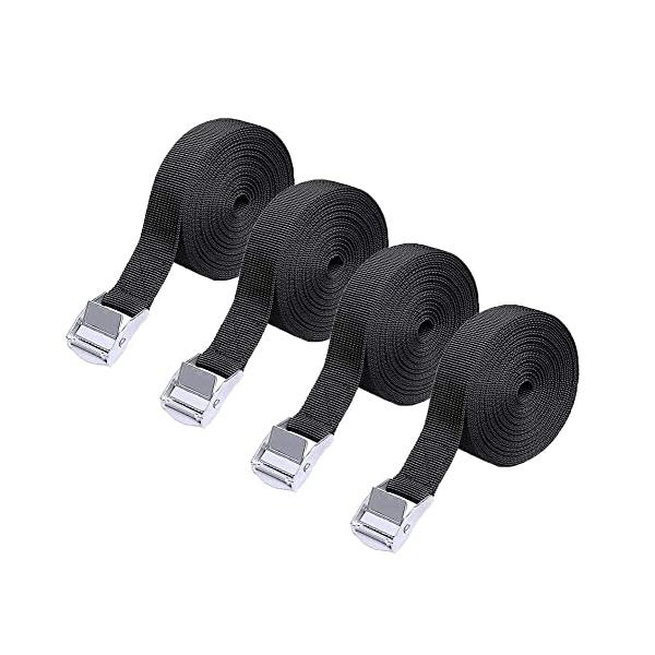 ・1#4本セット (ブラック) 2.5cm×2m4本 ・・Color:1#4本セット (ブラック)Size:2.5cm×2m4本・【正規品販売元: WOSOB SHOP】【商品の仕様】ベルト長さ：約2m/本。ベルト幅：約25mm。材質：ナイ...