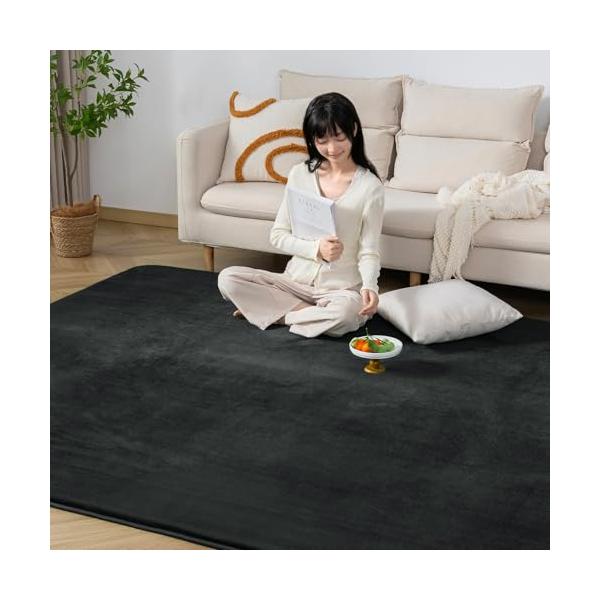 低反発ブラック/135 x 185 cm (長方形)/I002-135185BK・Size:135 x 185 cm (長方形)Color:ブラック・パッケージ個数:1・低反発カーペット厚さは約25mm低反発ラグマットの踏み心地がすごくふん...