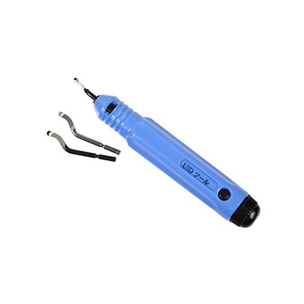 ステンレス、鉄、銅、アルミ、プラスチック、塩ビパイプ等のバリ取りや面取り作業に最適です。・サイズ: 本体全長125mm ブレード全長 48mm刃先10mブレード軸径φ3.2mm・本体材質: ABS樹脂・鉄鋼・アルミ・銅・板金・プラスチック用...