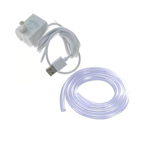 水中白/-/ホワイト-USB給電-1.5M水道管・Model:ホワイト-USB給電-1.5M水道管・調整可能調整つまみが設計され、水流量を調整することができる。
