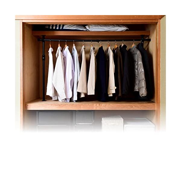 押入れ用(ワイド)ブラック/押入れ用(ワイド)/WJO-716(BK)・Color:ブラックStyle:押入れ用(ワイド)・パッケージ個数:1・押入れ/クローゼットどちらでも使える 山善で人気のハンガーラックから、押入れ・クローゼットどちら...