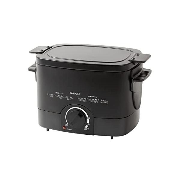 1)スタンダードブラック/-/YAC-121(B)・Style:1)スタンダード・パッケージ個数:1・揚げ物を楽しむ自宅で簡単においしい揚げ物が作れる電気フライヤー「揚げ物の達人」。テーブルの上で揚げたてのサクッとフライや串カツ、天ぷらが楽...