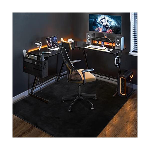 床暖房対応・ブラック 130×160cm ・・Size:130×160cmColor:ブラック・●サイズ :(約) 130×160cm 　　●材質：フランネル素材、滑り止め加工・?【フワフワのフランネル素材】　毛足が短いからオールシズン快適...