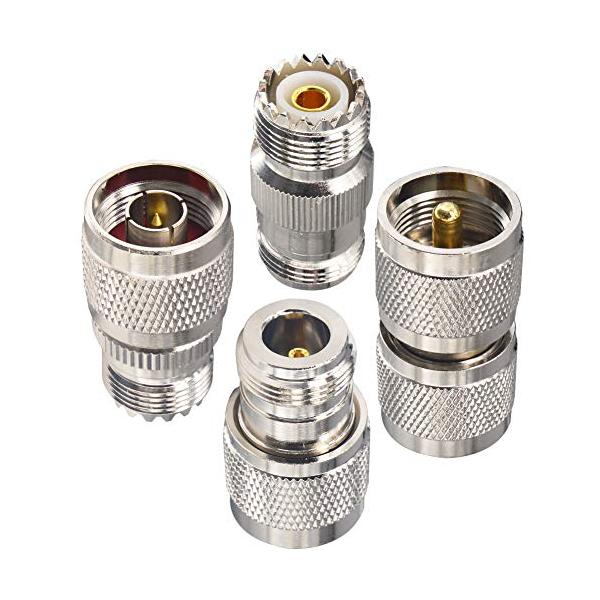 型番:1、Mメス⇔Nオス;2、Mメス⇔Nメス;3、Mオス⇔Nオス;4、Mオス⇔Nメス・材質：真鍮、ニッケルメッキ、インピーダンス:50Ω・M型コネクタの機器の接栓をN型に変換するアダプタです。M型、N型コネクタのケーブルや機器が混在して運用...