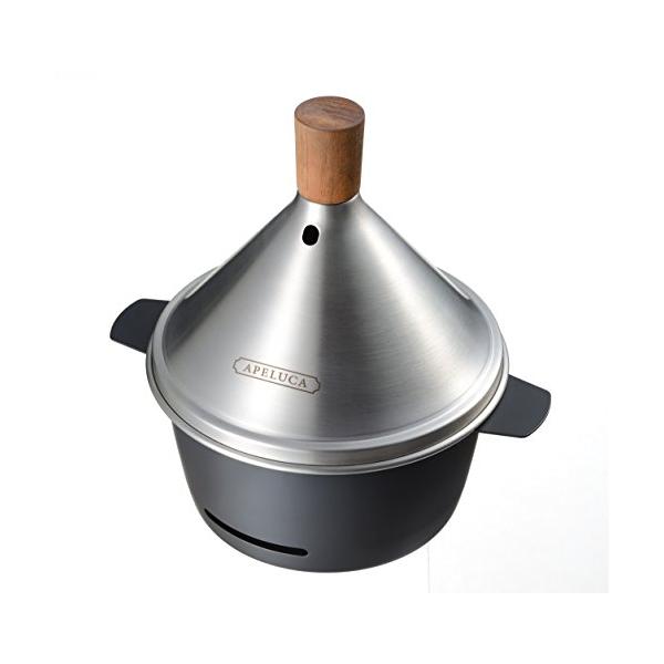 ・BLACK  APS-7000・・Color:BLACK・サイズ:全長23×幅18×高さ22cm・重量:約830g・材質:本体/鋼板（シリコン樹脂塗装）、蓋、内蓋、網/ステンレス鋼（クロム18％、ニッケル8％）、チップ皿/ステンレス鋼（ク...