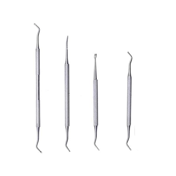 -/4個アソート/001・材質：ステンレス・サイズ：画像をご参考にしてください。・高品質ステンレス鋼を採用しており、耐久性に優れて清潔感があります。グリッブは滑り止め仕様で使い心地がいい。・様々な先端があり、爪垢の除去、爪の手入れ，甘皮処理...