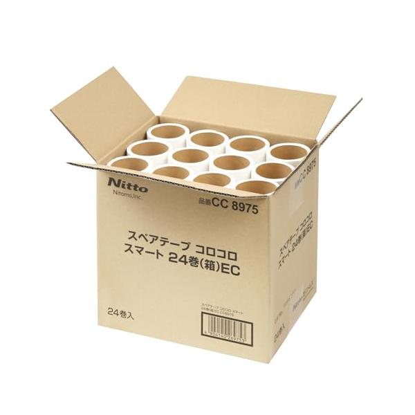 ホワイト/テープ100mm幅/CC8975・PatternName:05.スペア24巻・パッケージ個数:1・洋服用コロコロホコリの目立つ服も 気になるときにサッときれいに・玄関などに持ちやすく玄関やクローゼット、職場などにも置きやすいタテ型...