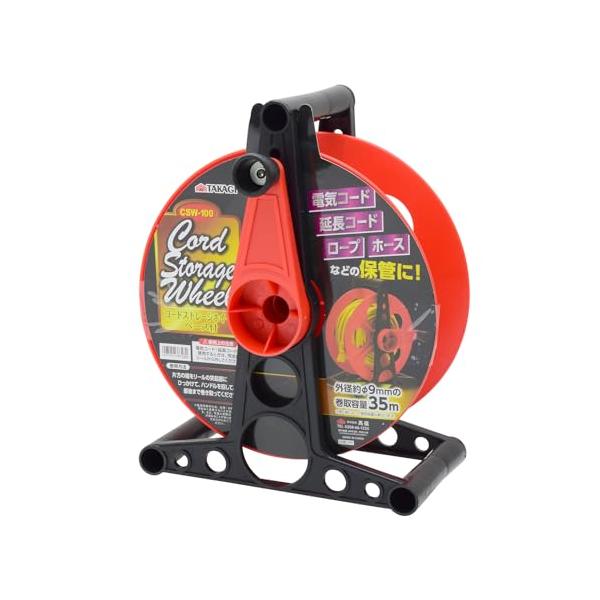 ホイール(ベース付)オレンジ×ブラック/ベース付/ＣＳＷ−１００・Size:ベース付Style:ホイール(ベース付)・パッケージ個数:1・電気コード、延長コード、ロープ、ホースなどの保管・商品モデル番号: CSW-100・素材: プラスチッ...