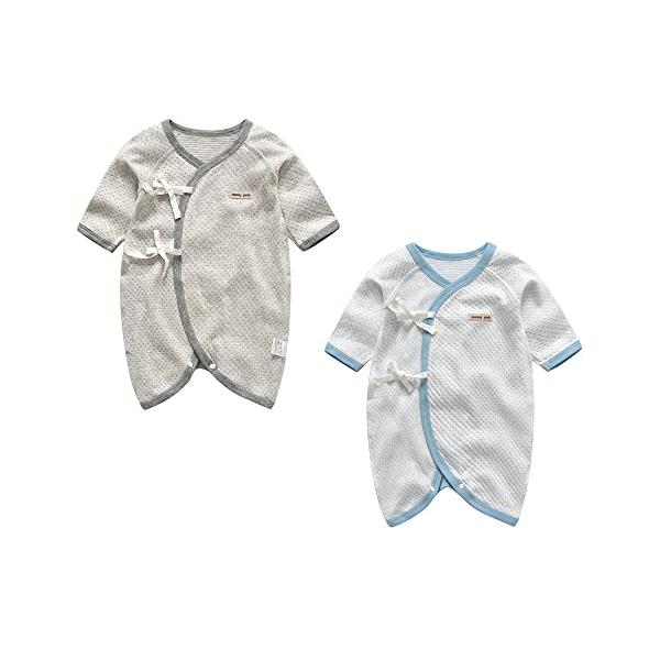 カジュアル・ブルーグレー長袖 70cm（3-6ヶ月） ・・Color:ブルーグレー長袖Size:70cm（3-6ヶ月）・100%コットン、通気性・吸湿性が優れており，敏感肌のベビーちゃんも大満足、汗をしっかりと吸収し柔らかくて赤ちゃんの肌に...