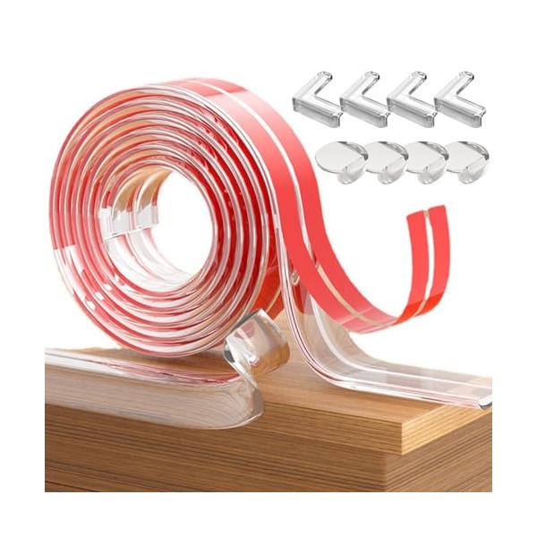 ・クリアー ３ｍ H-KGB・・Size:３ｍ・【透明なデザイン】コーナーガードは透明な素材で作られているため、家具や棚のエッジに取り付けても目立ちにくく、室内のデザインを損なわずに安全性を確保します♪・【耐久性・柔軟性】高品質のPVC素材...