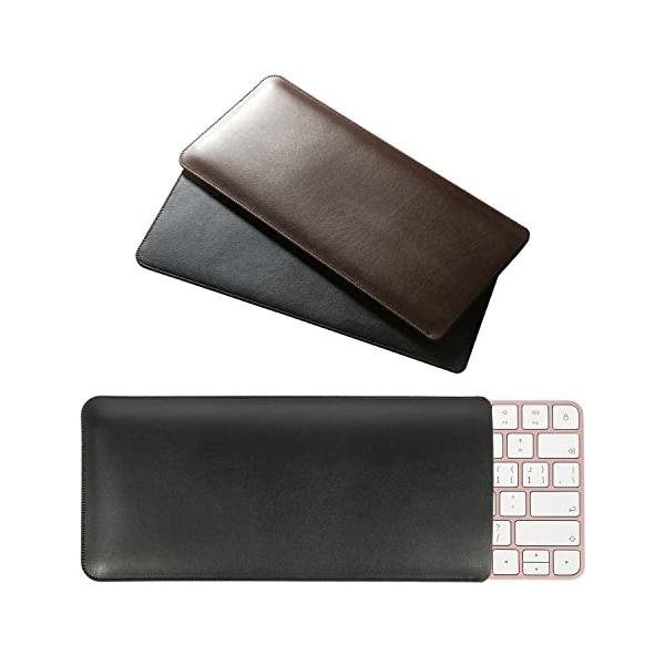 ・ブラック  ・・Color:ブラック・【適応機種】：最新のMagic Keyboard（モデルA2449およびA2450）に適合する。・【シンプルで高級感のあるデザイン】：シンプルで高級感のあるマジックキーボードケースです。革の光沢には高...