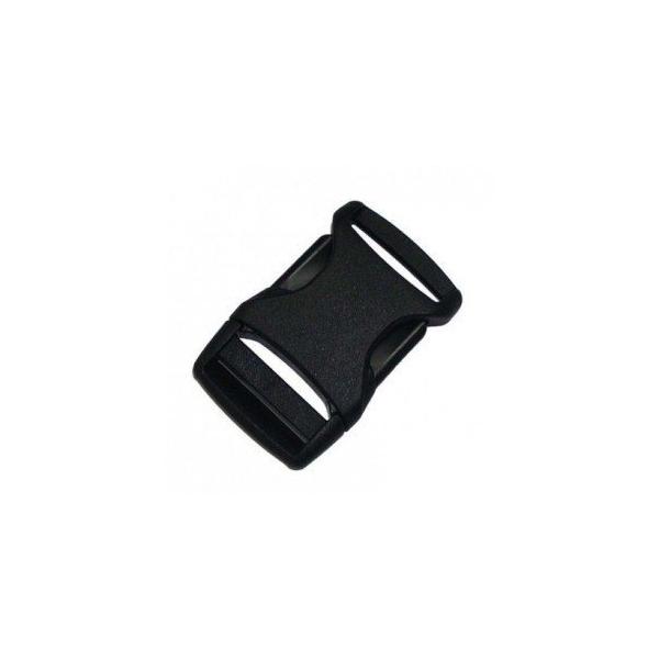 サイドリリースバックル・ブラック  W525/W551・多くのアウトドアバッグメーカーが採用しているWOOJIN PLASTICのバックルです。・対応テープ幅：25mm・サイドリリースタイプ、片側アジャスター（調整）タイプです。・素材：ポリ...