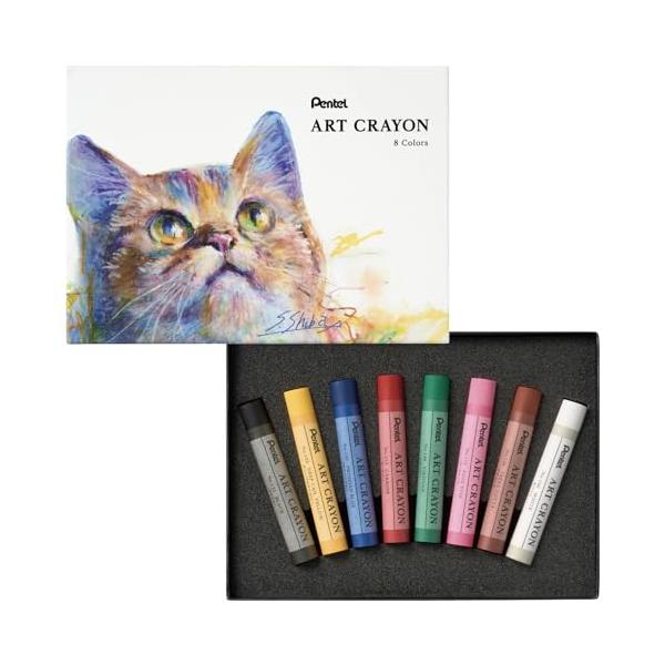 通常セット8色/-/PTAC-8・Color:8色・パッケージ個数:1・特徴もう一度、描きたくなるクレヨン・カラー8色 数量1セット 容器 紙箱・単品仕様サイズW159mm×D115mm×H19mm/140g・材質箱=紙 中仕切=PE ラベ...