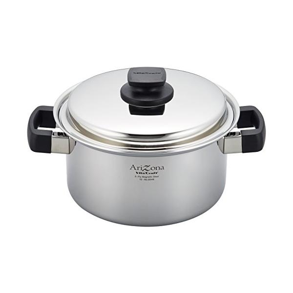 シルバー/4 L 直径 21 cm/8546・PatternName:両手鍋 21cm・パッケージ個数:1・サイズ:縦24.5×横31×高17cm・本体重量:1.79kg・素材・材質:ステンレス・アルミニウム・原産国:ベトナム・深さ:11.5cm