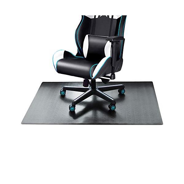 床保護マット・ブラック 120*90cm ・・Size:120*90cmColor:ブラック・汚れとキズ防止：キャスター付きの椅子によって、床にキズをつけたり、足跡が残たり、床をへこませてしまう場合があります。床にに敷くと、デスクの足やイス...