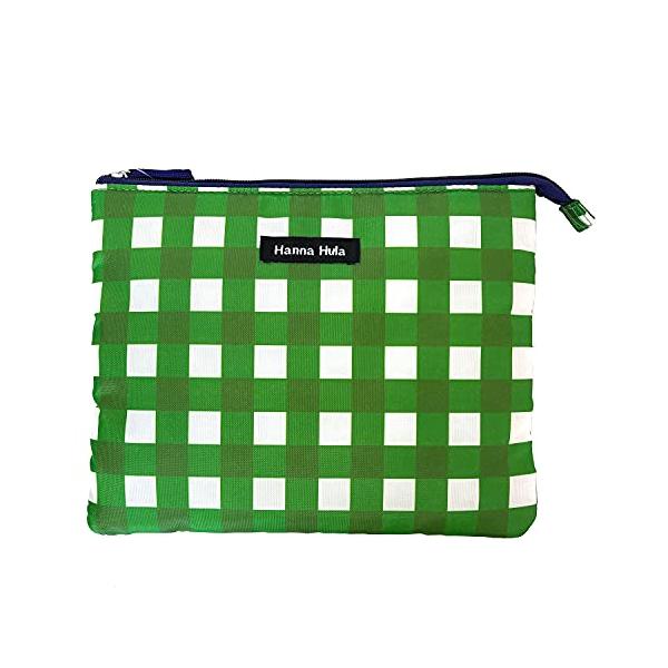 ギンガムグリーン/-/CDEO-GGR・消臭抗菌デオドラントネーム(R)付き・使用済みのおむつを小さく丸めて2〜3個入れられます・普段使いのポーチとしてもお使いいただけます・撥水加工済み