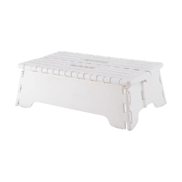 ホワイト/高さ13cm(ワイド)/86857・Color:ホワイトSize:高さ13cm(ワイド)・パッケージ個数:1・ちょっと使いに丁度いい 安定感抜群のフォールディングステップ ワイド・サイズ: 幅39.5×奥行24×高さ13cm・本体...