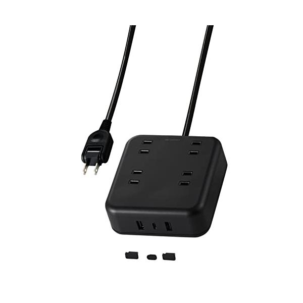 1)コンセント×4個口ブラック/1.5m/ECT-25415BK・Color:ブラックSize:1.5mStyle:1)コンセント×4個口・パッケージ個数:1・4つの差込口と1つのUSB Type-C(TM)(USB-C(TM))ポート、2...