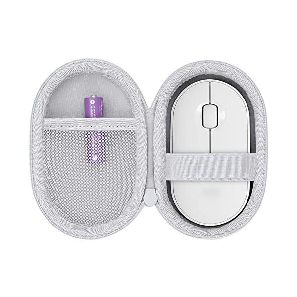 for Pebble M350・ホワイト  ・・Color:ホワイトStyle:for Pebble M350・特別な保護トラベル収納ケース-co2CREA 互換品 ロジクール bluetooth マウス m350保護トラベル収納ボックス(...