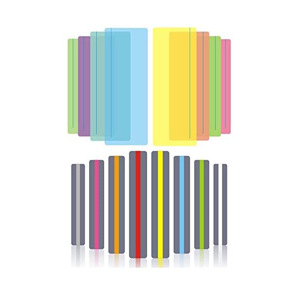 グレー/19*7cm 19*3.2cm/-・?サイズ：リーディングルーラー：19*7cm、読書ガイド しおり：19*3.2cm・?高品質のPVCプラスチック製で、耐久性と耐水性が抜群です。蛍光ペンの読書ガイドストリップは防水であるポリ塩化ビ...