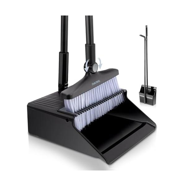 モダンブラック/ｓ/DR-JP121・Color:ブラック・掃きやすく、立たせてすっきり収納掃きやすいほうきと、ゴミがこぼれにくいちりとりのセットです。立たせてすっきり収納できます。・すっきり収納自立するので、玄関やベランダなどの狭いスペー...