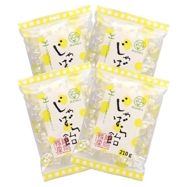 ・ 210グラム (x 4) ・内容量　210g・原材料 砂糖、水飴、じゃばら、酸味料、香料・１袋に約４６粒〜４８粒ほど入っています