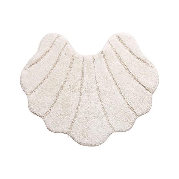 モダンマット単品/60 x 73 cm (長方形)/NM00029・Color:マット単品・コットン素材のシェル型のトイレマット。綿の出荷量世界2位のインド綿を使用しています。シェル型のトイレマットは、トイレを上品に演出します。綿素材なので...