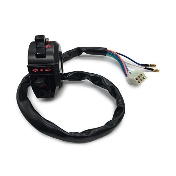 ・ブラック ワンサイズ ・・Color:ブラック・汎用でハンドルバー径22mm対応の左ハンドルスイッチ(薄型)になります。 社外のクラッチに交換した際にレバーも交換が必要なので、そんな時に便利なスイッチがこの商品です。・純正のようにシンプル...