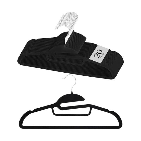 20本組ブラック/20本組/23AB201・Color:ブラックSize:20本組・パッケージ個数:1・お客様の声から生まれたハンガー「欲を言えば伸び防止できるものがあったらな...」そんなお客様のご要望にお応えして誕生したハンガー。襟が奥...