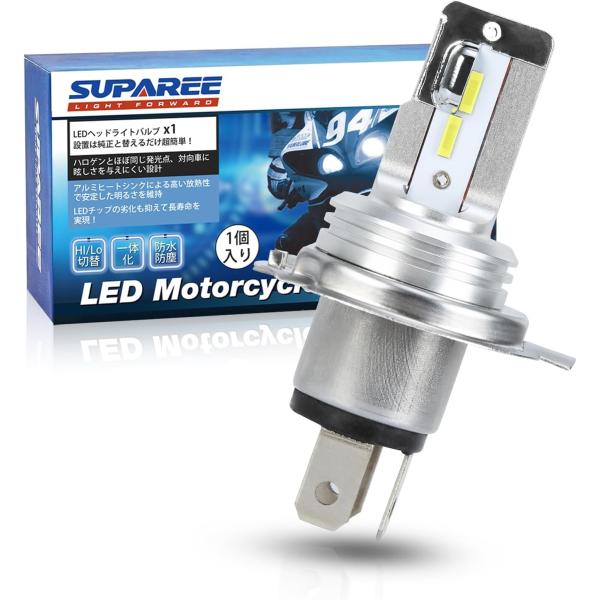 ホワイト/H4/-・Size:H4・パッケージ個数:1・高輝度チップ搭載LEDヘッドライトやフォグランプによく採用しているCSP1860チップを12枚搭載、純正球より30％の省エネと発光効率を200％UPさせます。搭載50000時間以上の使...