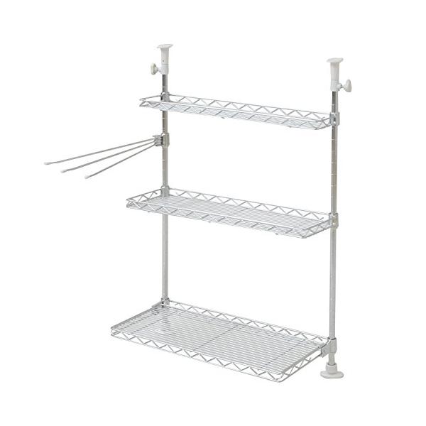 クロムシルバー/幅45/TKRO-453・Size:幅45Color:クロムシルバー・パッケージ個数:1・本体サイズ:幅46×奥行22×高さ72-115cm・重量:3kg・材質:スチール(クロムめっき)・原産国:中国・棚奥行サイズ: (上)...