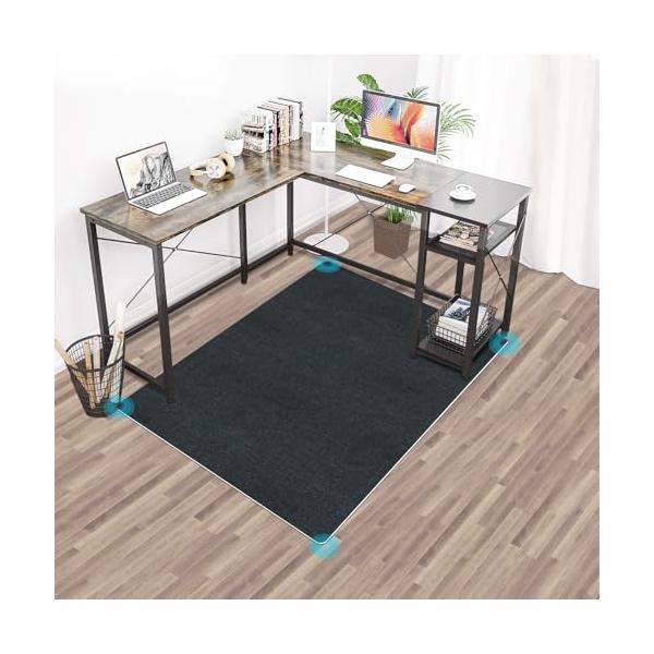 ブラック/約120x90cm/-・Size:約120x90cmColor:ブラック・デスク チェアマット デスク下 マットに座った時の荷重により、床に傷がついたり、床がくぼんだりすることがあります。キャスターの材質に応じて、床を損傷から保護...