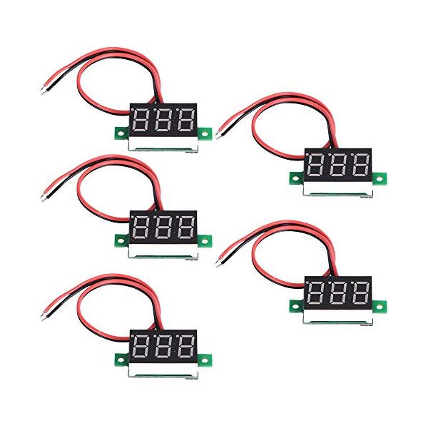 小型2線式赤/-/-・パッケージ個数:1・測定範囲:DC 2.5V-30V・表示：3桁0.36インチ赤LED(10V未満は0.01V単位まで表示 / 10V以上は0.1V単位まで表示)・サイズ： 33mmx15mmx10mm・LEDサイズ：...