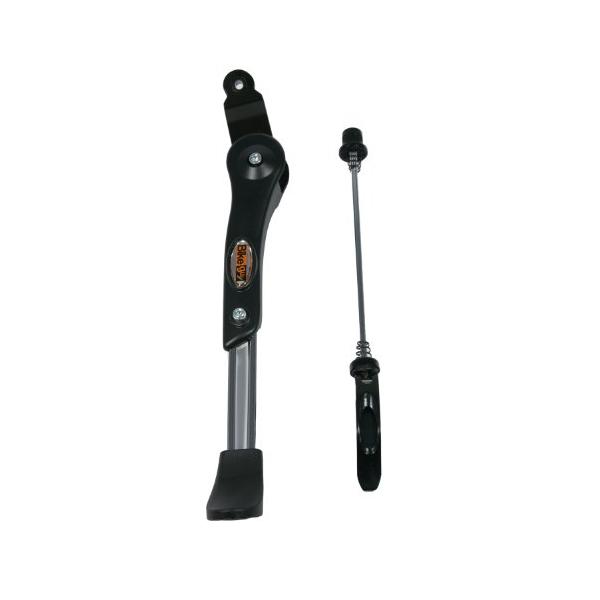 スタンド・ブラック H30×W40×L315~360mm(本体) 43233-214163・カラー：ブラック(付属ＱＲはブラック)●適合車種：後輪クイックリリースハブ採用車●適合車輪径：24〜28インチ(700C)●耐過重：15kg●外形サ...