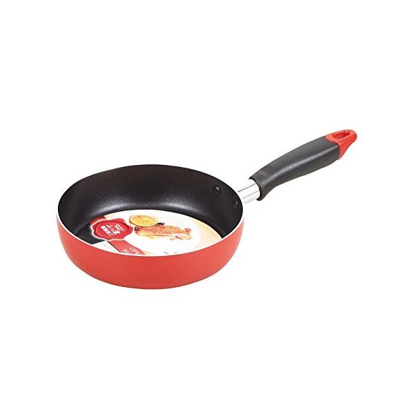 フライパン・レッド 18cm HB-8043・・Color:レッドSize:18cmStyle:フライパン・サイズ:(約)全長33.4×幅18.2×高さ6.3cm・表面加工:内面/ふっ素樹脂塗膜加工、外面/焼付け塗装・材料の種類:本体/アル...
