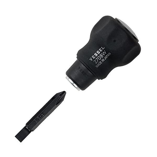 ブラック/-/270BW-62・パッケージ個数:1・グリップ径(mm)：35・ビット長さ(mm)：45・軸長(mm)：45・刃先：［［＋］］2、［［−］］6・ビット差込口(mm)：対辺6.35●先端：マグネット入り●グリップ：ポリプロピレン...