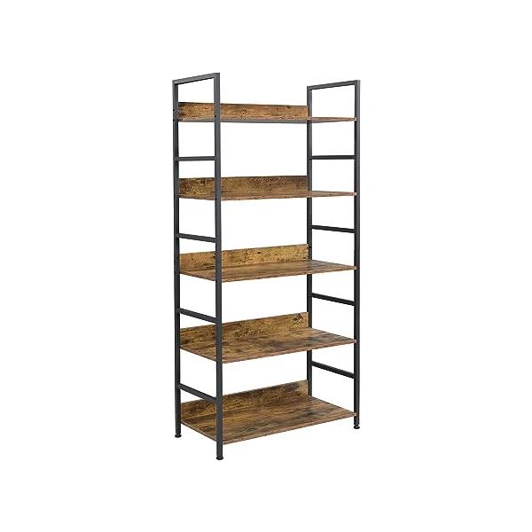 ファッションブラウン/L5-80-40/L・Size:L5-80-40・L型設計 L型のデザインを采用して、収納棚の安定性を向上させて、棚 ラックの上に置いた物が が落ちないように保護する・レッグマット調節 このラックのレッグマットは、床板...