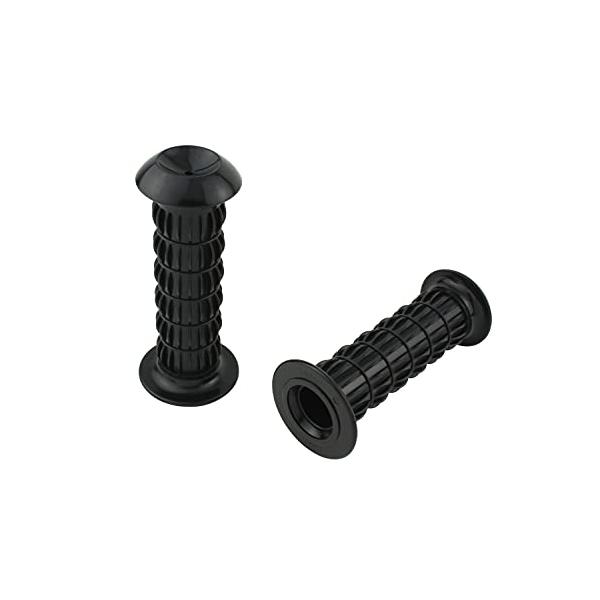 ・ブラック  010572-BK-10・・Color:ブラック・・高耐久性でゴム臭無しの塩ビ素材・細身の径で握りやすさは抜群・シッカリとした握り心地・22.2mmハンドル用、非貫通タイプ・材質：塩ビ　全長：130mm　取付け長さ：125mm...