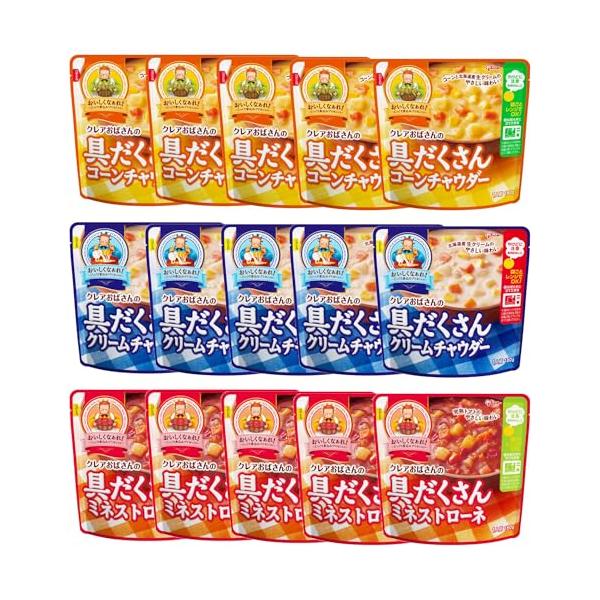 -/180グラム (x 15)/6203290・Size:180グラム (x 15)・パッケージ個数:1・「クレアおばさん」こだわりのブイヨンをベースに仕上げた、コクのある味わいの具だくさんスープ3種類を詰め合わせたギフトセットです。・クリ...