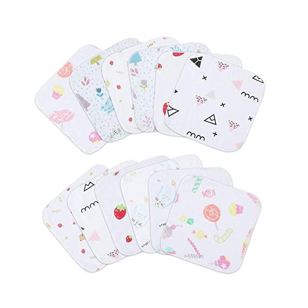 かわいい・４重ガーゼピンク系 18x18センチメートル (x 12) ・・Color:４重ガーゼピンク系・子様の小さなポケットにピッタリな18cmのミニハンカチ！・人気のキッズサイズのガーゼタオルハンカチ！・4重ガーゼ生地で、使い込むほどに...