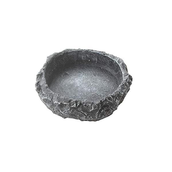 ・グレー 小さい ・高品質の樹脂素材でできており、環境保護と無毒で、爬虫類にとって安全です・製品のサイズは約8x 8 x 2cm / 3.1 x 3.1 x 0.8インチ（L x W x H）です・お手入れが簡単。 水で洗い、ブラシでボウル...