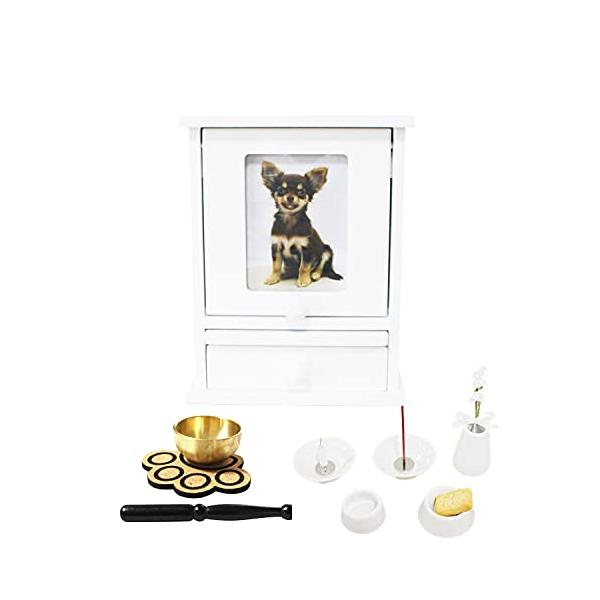 ホワイト/Sサイズ/-・Color:ホワイト・パッケージ個数:1・可愛い木製、スライド扉のメモリアルボックス。ボックス型ミニ仏壇なので中に骨壺や想い出の品、供養に必要な仏具などを置いていただけます。・3.5寸までの骨壺を収納可能です。ステー...