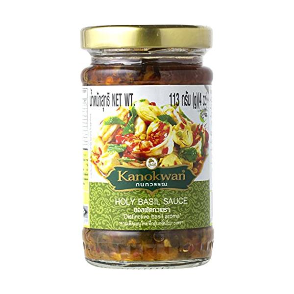 グリーンカレー/瓶/113351・FlavorName:ガパオ炒めペーストSize:瓶・パッケージ個数:1・本品（113g）でガパオライスが約9人前・ナンプラーもハーブも準備不要で本品だけでガパオができちゃう・原材料：パーム油、ホーリーバジ...