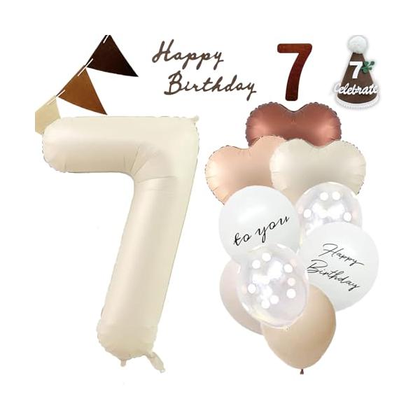 肌色-7歳・Style:肌色-7歳・セット内容(1)ゴム風船×13（Happy Birthday × 2、TO YOU × 2、グレージュ× 3、肌色× 3、クリアドット× 3） (2)ハートバルーン×3（クリーム色×1、肌色×1、チョコレ...