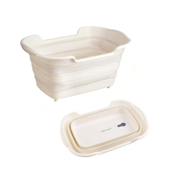 フレンチナチュラルホワイト、グレー/25L(横60.5cm×縦39.5cm×高29cm)/058156・Size:25L(横60.5cm×縦39.5cm×高29cm)・パッケージ個数:1・特長1：ベビーバス、ペットバスとしても使える大容量2...