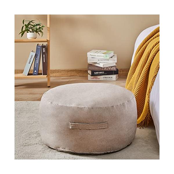 ベージュ/28 cm × 58 cm × 58 cm/-・Size:28 cm × 58 cm × 58 cmColor:ベージュ・商品詳細ラウンド：直径58×28cm。素材：ポリエステル100%。・様々なシーンで活躍背もたれ：読書や映画鑑...