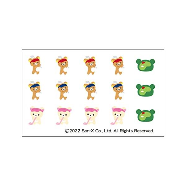 リラックマゴルフリラックマゴルフ/-/-・ゴルフボール用マーキング転写シール・R&amp;A 、USGAルール適合・同柄2シート入・材質：PET